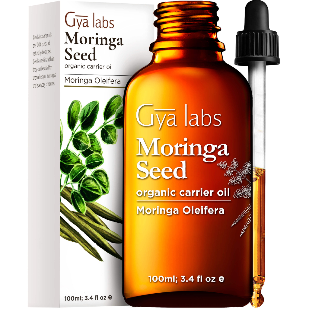 Gya Labs Organic Moringa Oil for Skin - 100% Natural Moringa Oil for Hair Growth - Cold Pressed ...