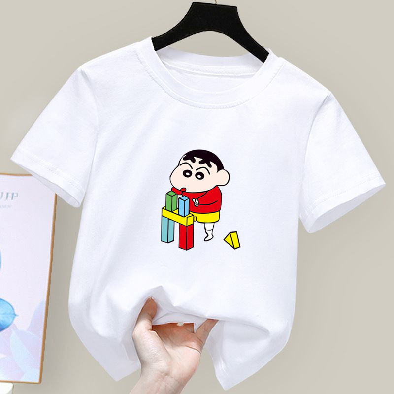 Kids Cotton Tee Child T-shirt Cartoon Crayon Shin-chan O-Neck T-shirts ...