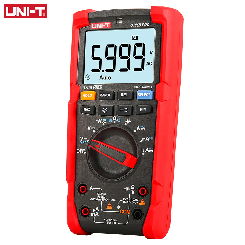 UNI-T 1000V Professional True-RMS Digital Multimeter Tester Auto Range ...