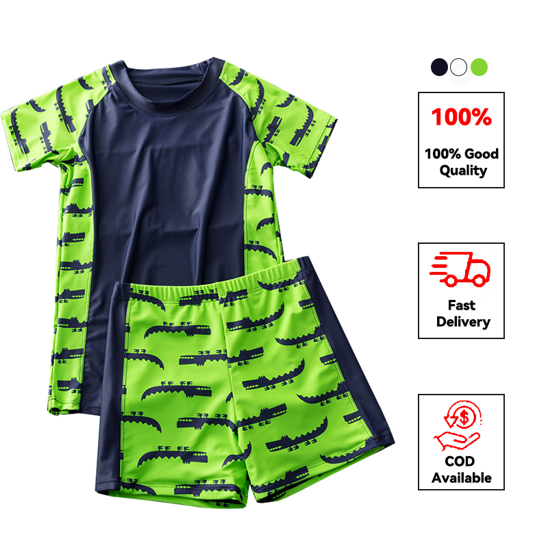 Two Piece Swimsuit Bandage Chest Binder Baju Melayu Budak Swimmingwear