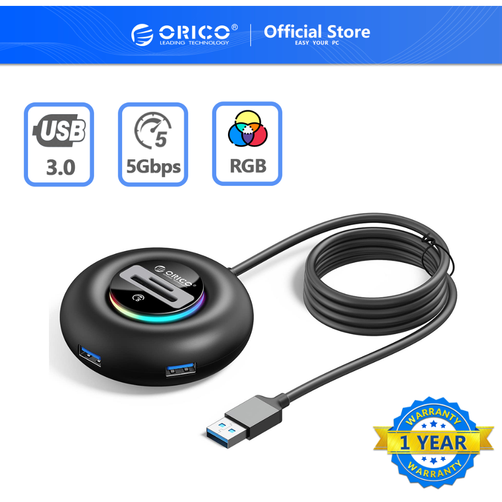 ORICO USB 3.0 Hub 5 Ports Box Data Transmission Round Hub Multi-USB ...