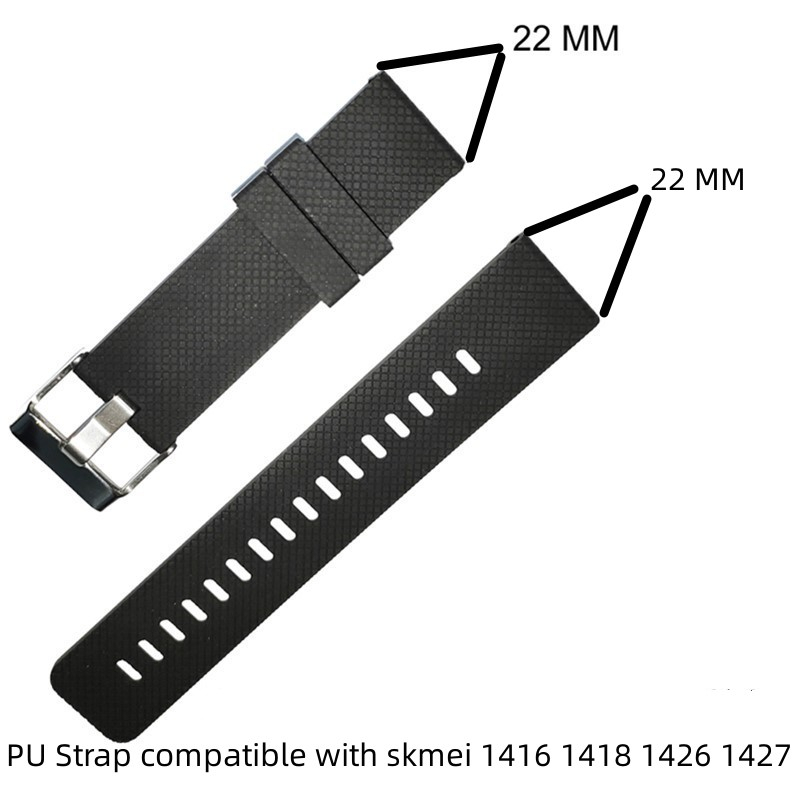 Soft PU Strap for Skmei 1416 1418 1426 1427 1894 Black Green Color ...