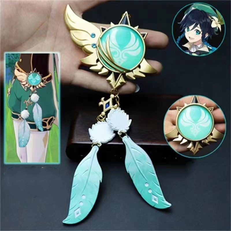 Anime Genshin Impact Venti Vision Eye Of God Cosplay Trinket Mondstadt ...