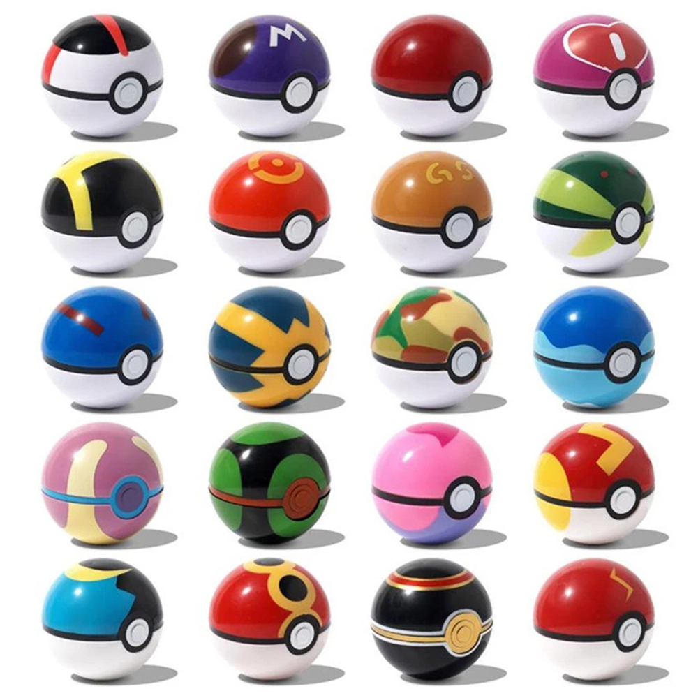 Multicolored Pokemon Pokeball Plastic Ball With 1 Assorted Pokemon In ...
