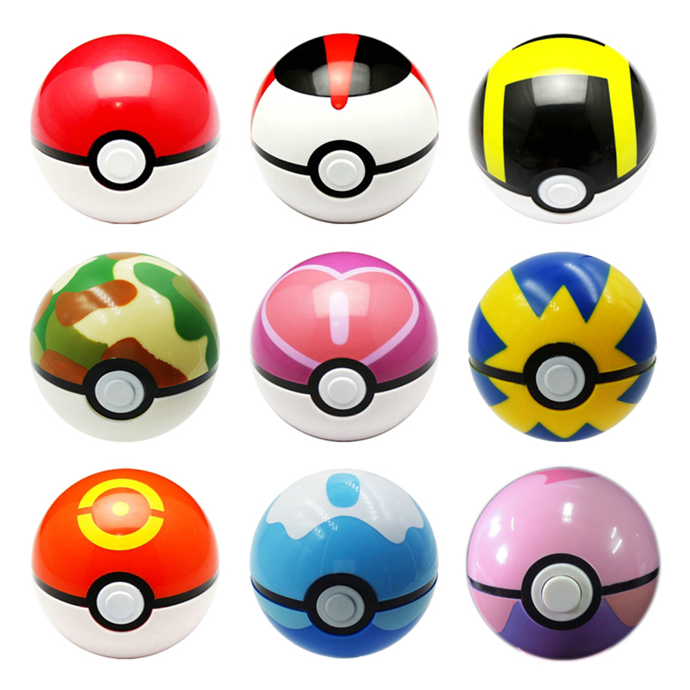 7cm Pokemon Pokeball With 1 Random Figures Multicolor Original Plastic ...