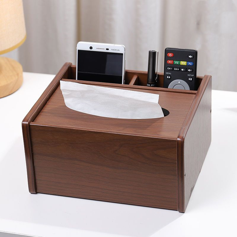 Wooden Multifunctional Tissue Box Living Room Hotel Napkin Tea Table ...