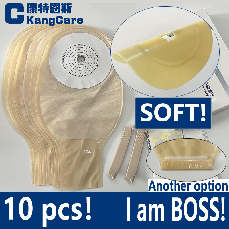 10pcs Colostomy Bags,One-piece system Ostomy Pouch, for stoma size 15 ...