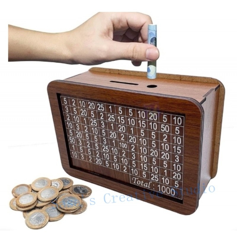 Sasa Preferred Imported High-End Money Box with Counter Wooden Money ...