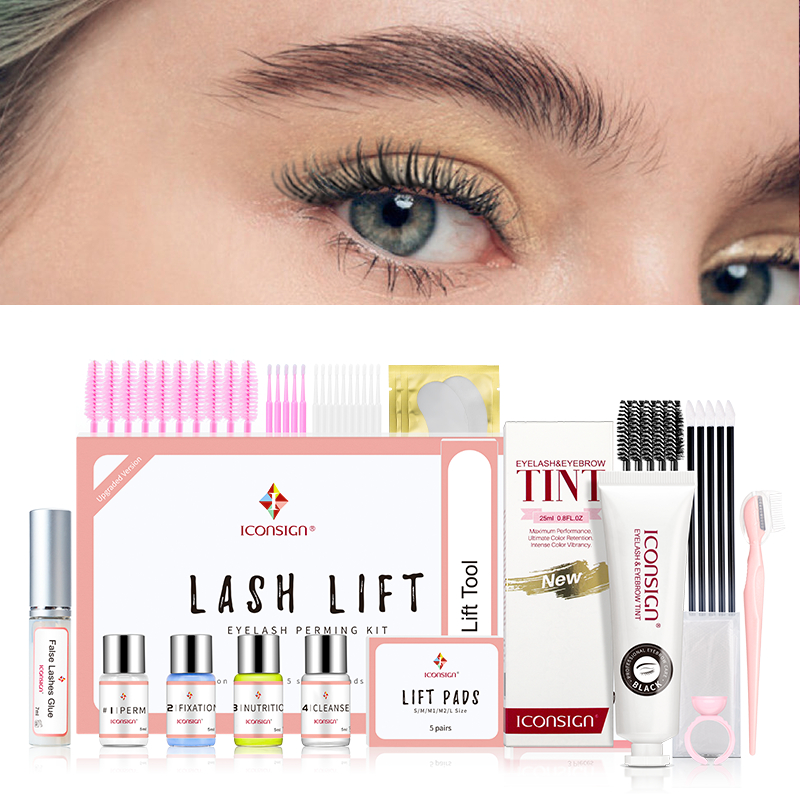 ICONSIGN Lash Lift Kit Eyebrow Dye Perming/Eyelash Tint/Curler/Brown ...