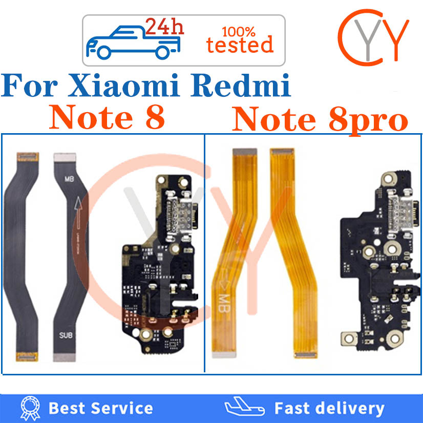 For Redmi Note 8 Pro Flex Ribbon Main Motherboard LCD Display Charging ...