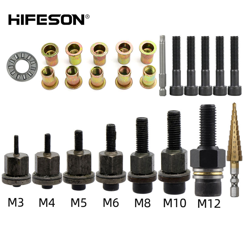 HEFISON Tools For Pulling And Riveting Nuts With Pull Nut Heads For ...