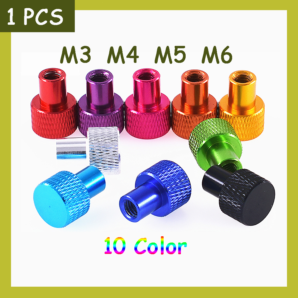 Colorful Aluminum Alloy Knurled Nuts With Blind Hole And Hand-screwed ...