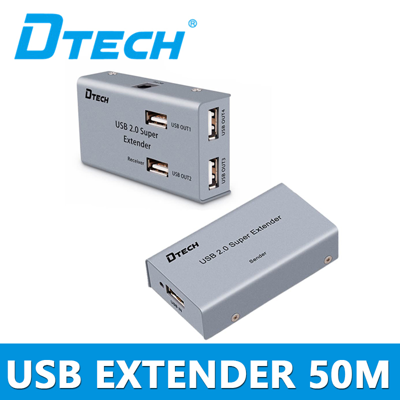 DTECH 50m Multiport USB Extender Over Ethernet Cat5 Cat6 Cable up to ...