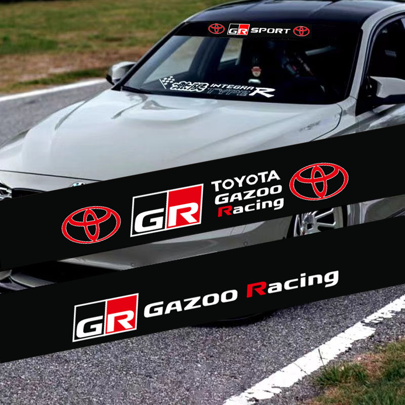 Car front windshield sticker modification Toyota GR GR sport GR racing ...