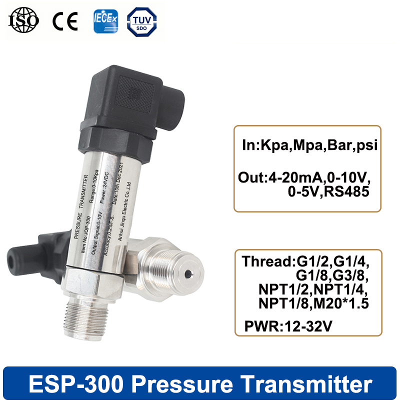 Small casing pressure transmitter 35mm Pressure Transmitter Range -0.1 ...