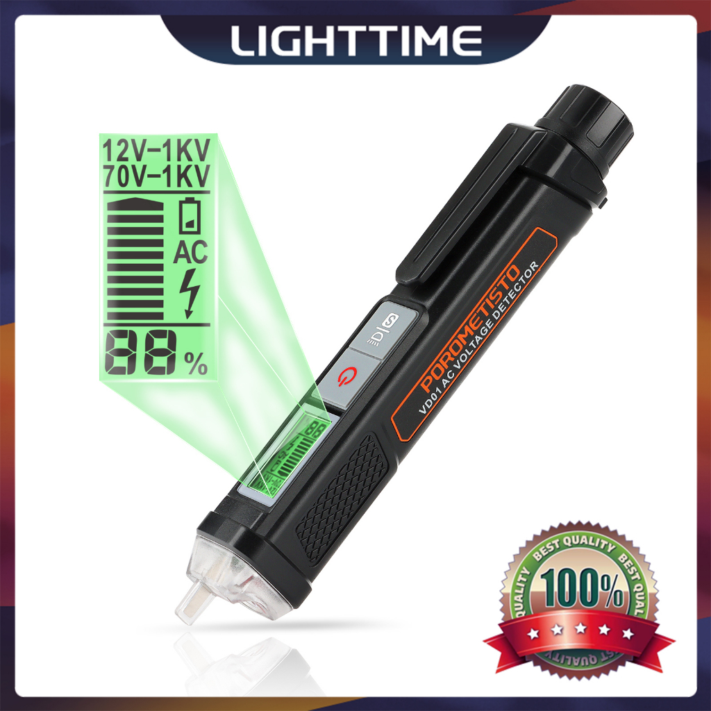 POROMETISTO VD01 voltage test pen 12-1000V non-contact digital voltage ...