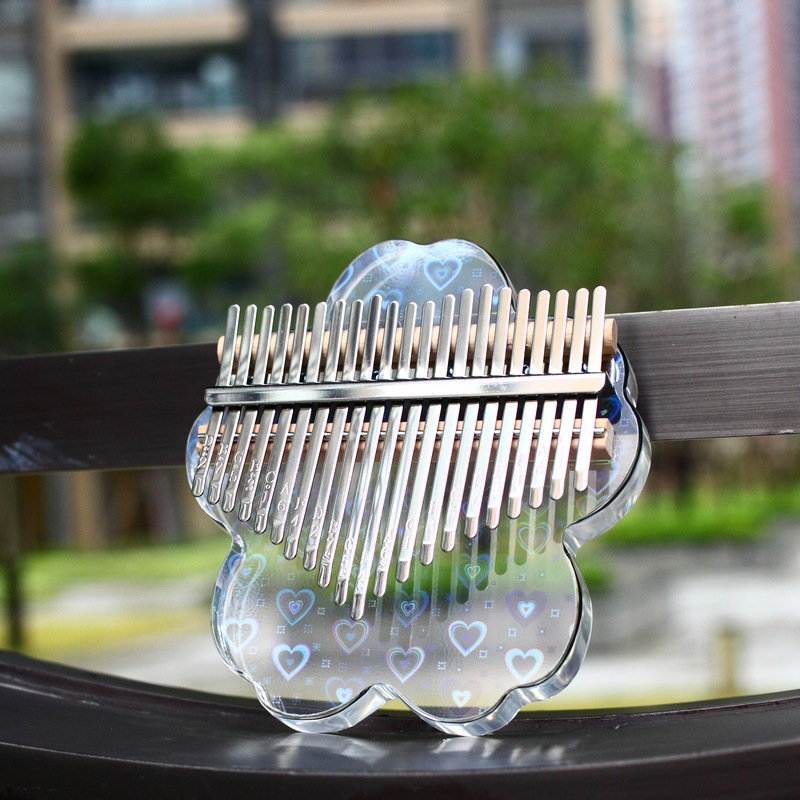 17 Key Transparent Acrylic Thumb Piano Finger Piano Gift for Beginner ...