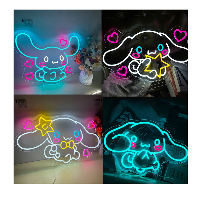 Cinnamoroll Anime Neon Sign Japanese Cartoon Character for Room Decor ...