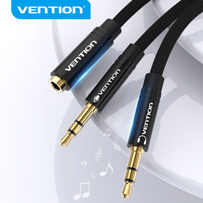 Vention 2 in 1 Audio Earphone Splitter for Computer Laptop 3.5mm Female ...