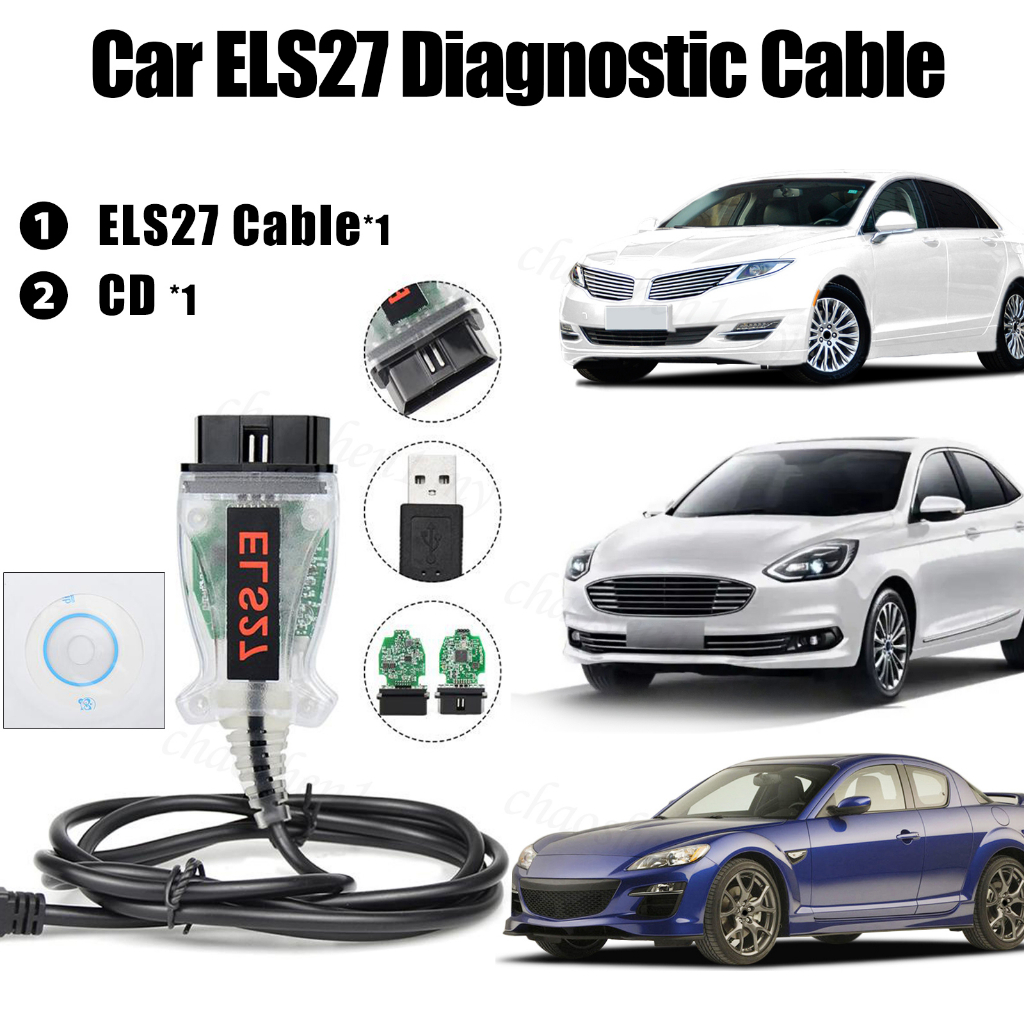 Automotive OBD2 Scanner ELM327 V1.5 ELS27 FORScan For Ford Coding Car Diagnostic Scan Tools ...