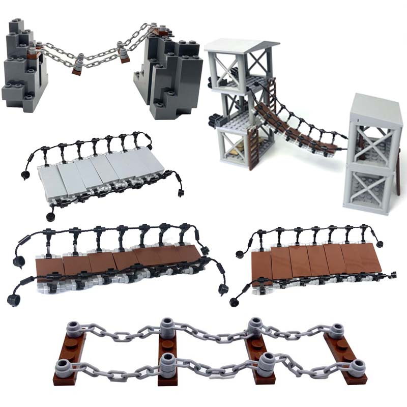 City View Series Suspension Bridge Block Toys Stone Small Particle ...