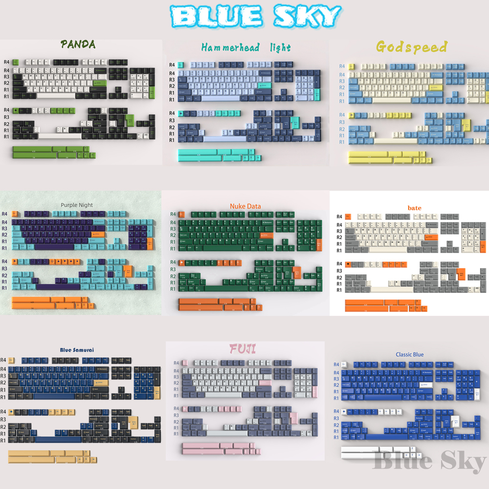 【Blue Sky】GMK theme keycap/ABS double shot/Cherry profile/Olivia/Arctic ...