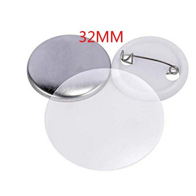 100pcs 25mm 32mm plastic back button badges material pin button badges ...