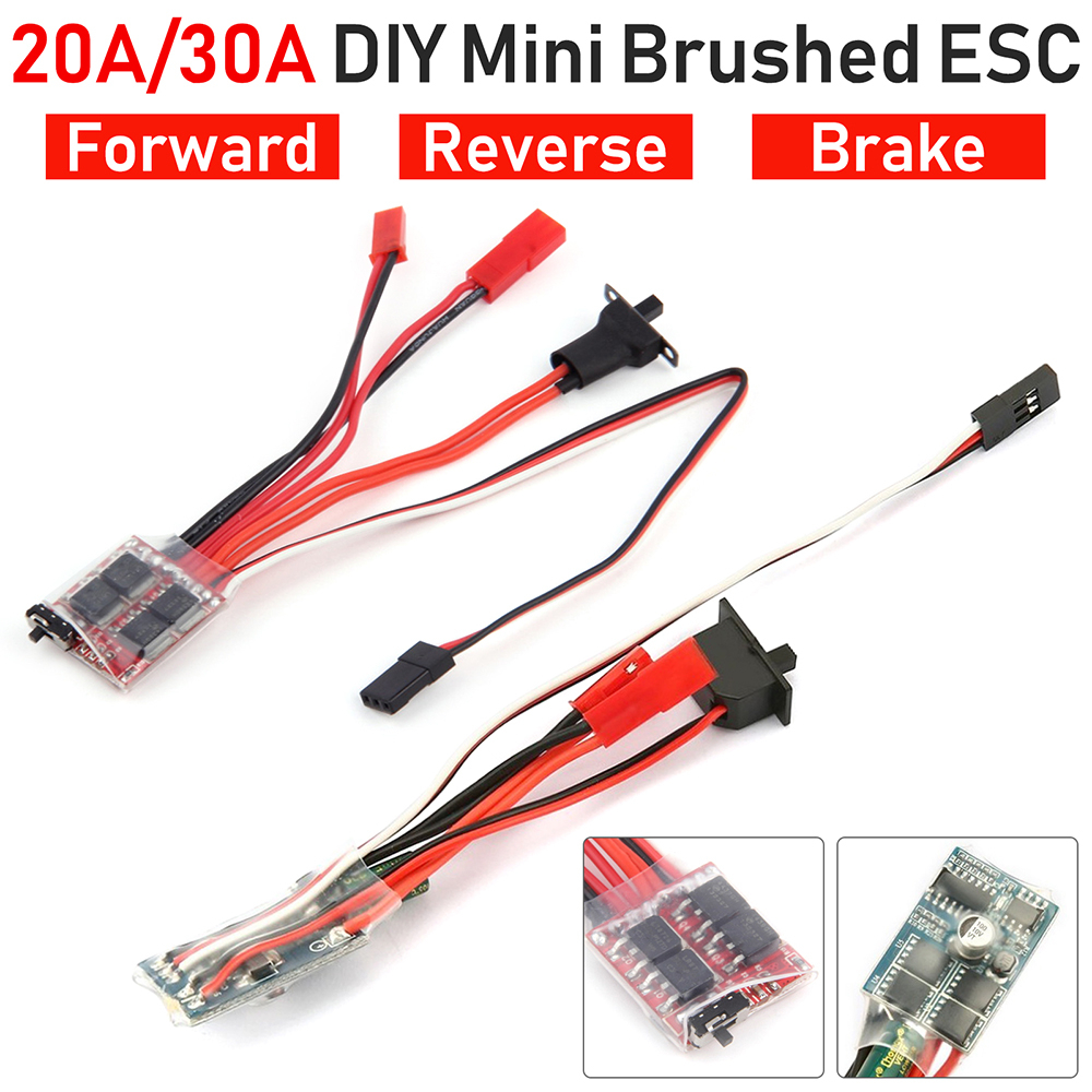 20A 30A Speed Controller Mini Brush ESC Brake Speed RC ESC 2KHz Forward ...
