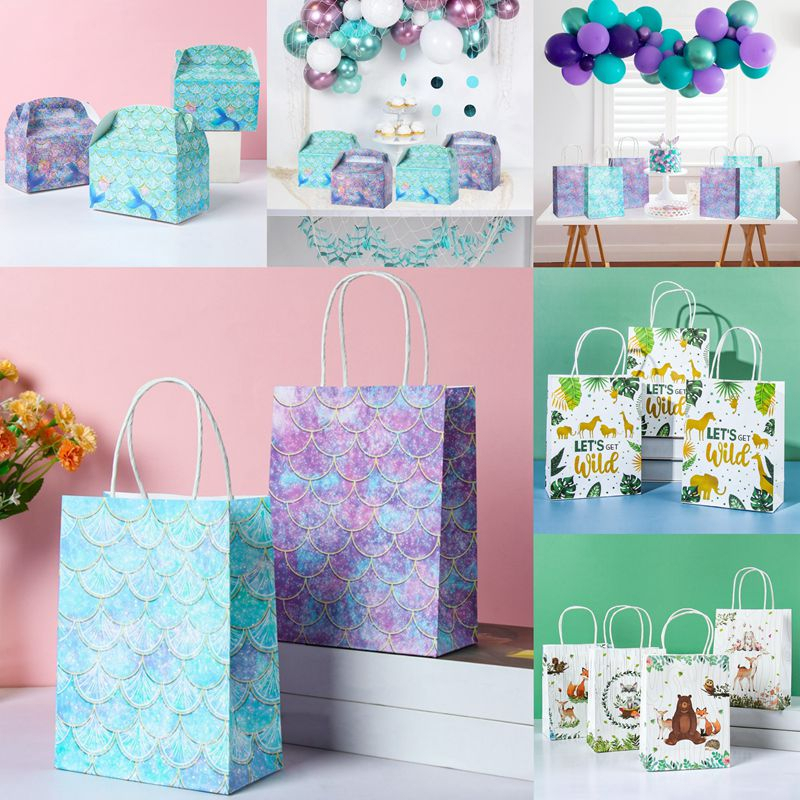 Mermaid Tail Paper Boxes Mermaid Party Favors Gift Bags Party Needs ...