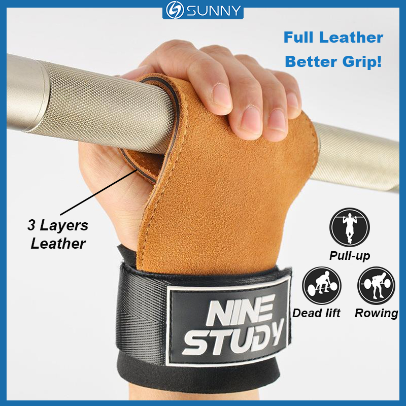 SunnyFit Gym Lifting Gloves 1 Pair Hand Straps Weight Lifting Deadlift ...