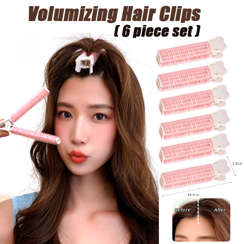 6PCS Volumizing Hair Clips, Velcro Rollers for Hair, Velcro Hair Clips ...