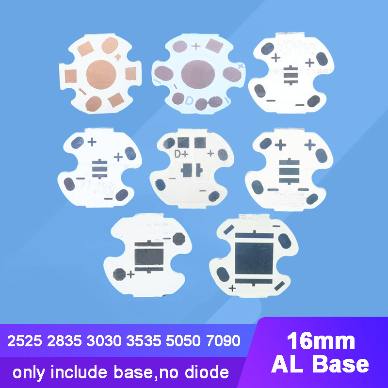 10pcs 50pcs LED PCB Board Substrate Heatsink 16mm Base Plate For LED ...