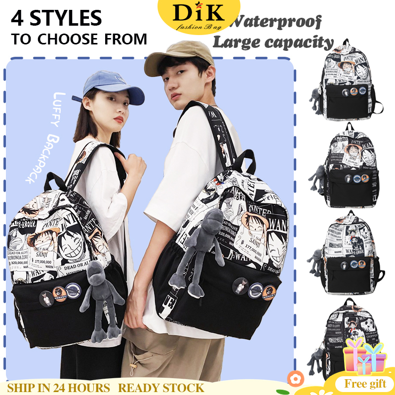One Piece school bag Men's and women's large capacity all take computer ...