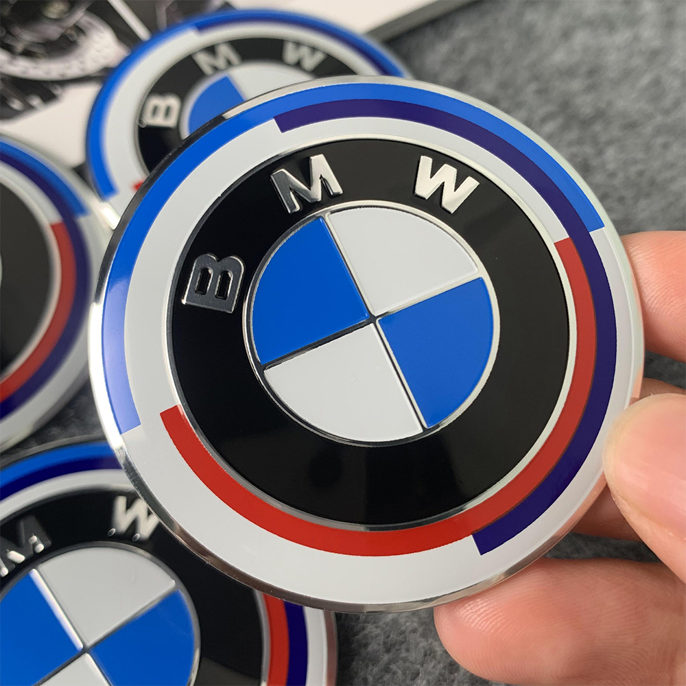 4PCS 3D BMW Logo Sticker Car Hub Cap Emblem Decorative Decal Car ...