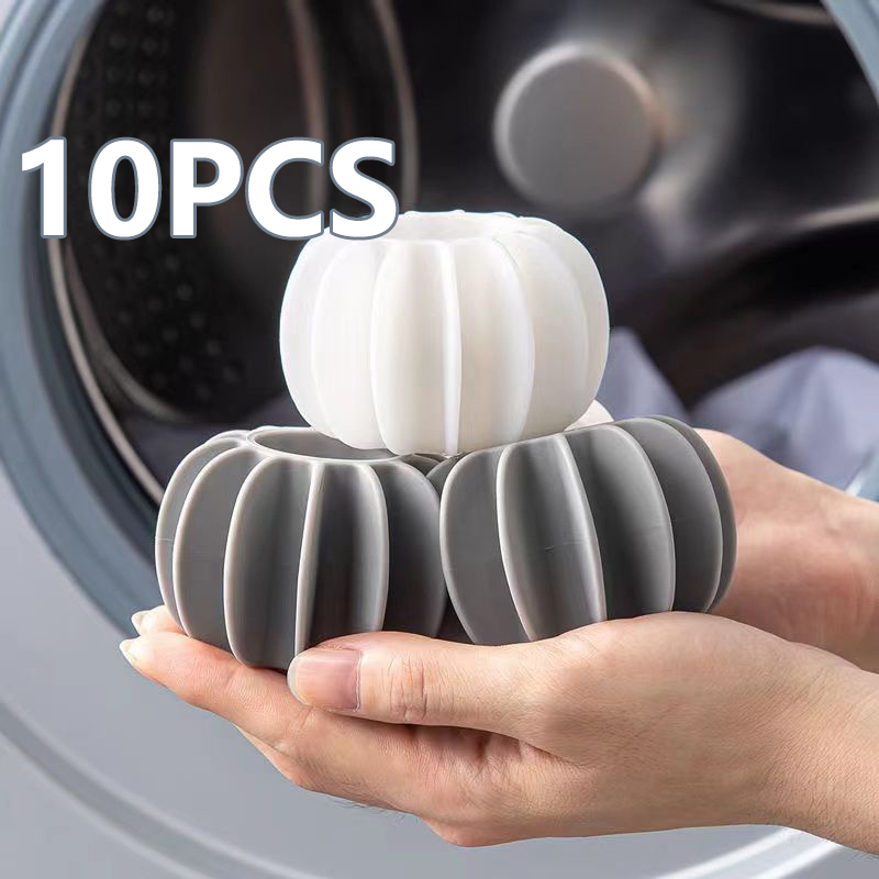 10pcs Silicone Magic Laundry Ball Reusable Clothes Hair Cleaning Tool ...