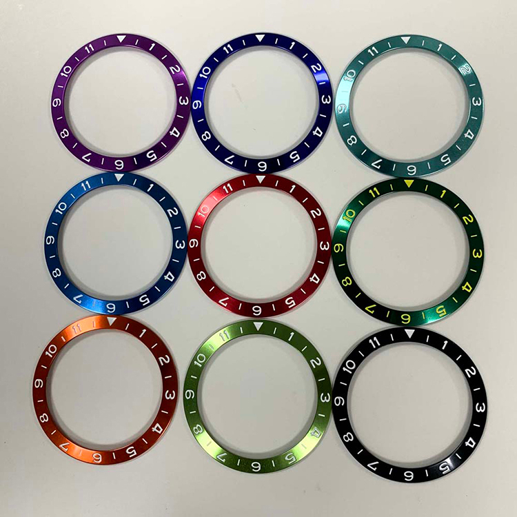 38MM Oblique Watch Bezel GMT1-11 Font Bezel Aluminum Ring Mouth Inner ...