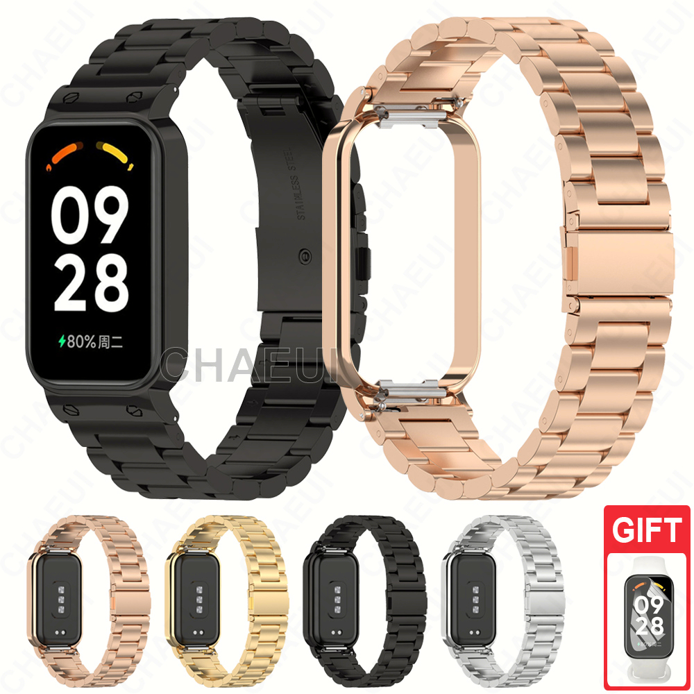 Stainless Steel Strap Replacement Metal Bracelet for Redmi Smart Band 2 ...