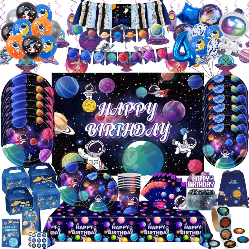 Space Themed Party Supplies Space Birthday Decorations for Boys Galaxy ...