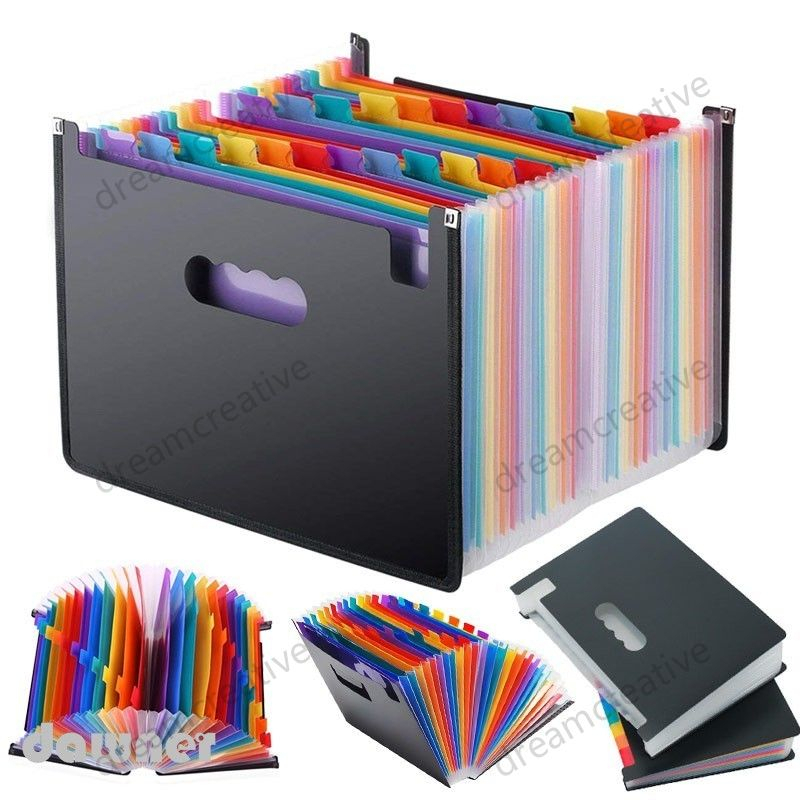 24 Pockets Expanding File Folder Document Organizer A4 File Folder ...