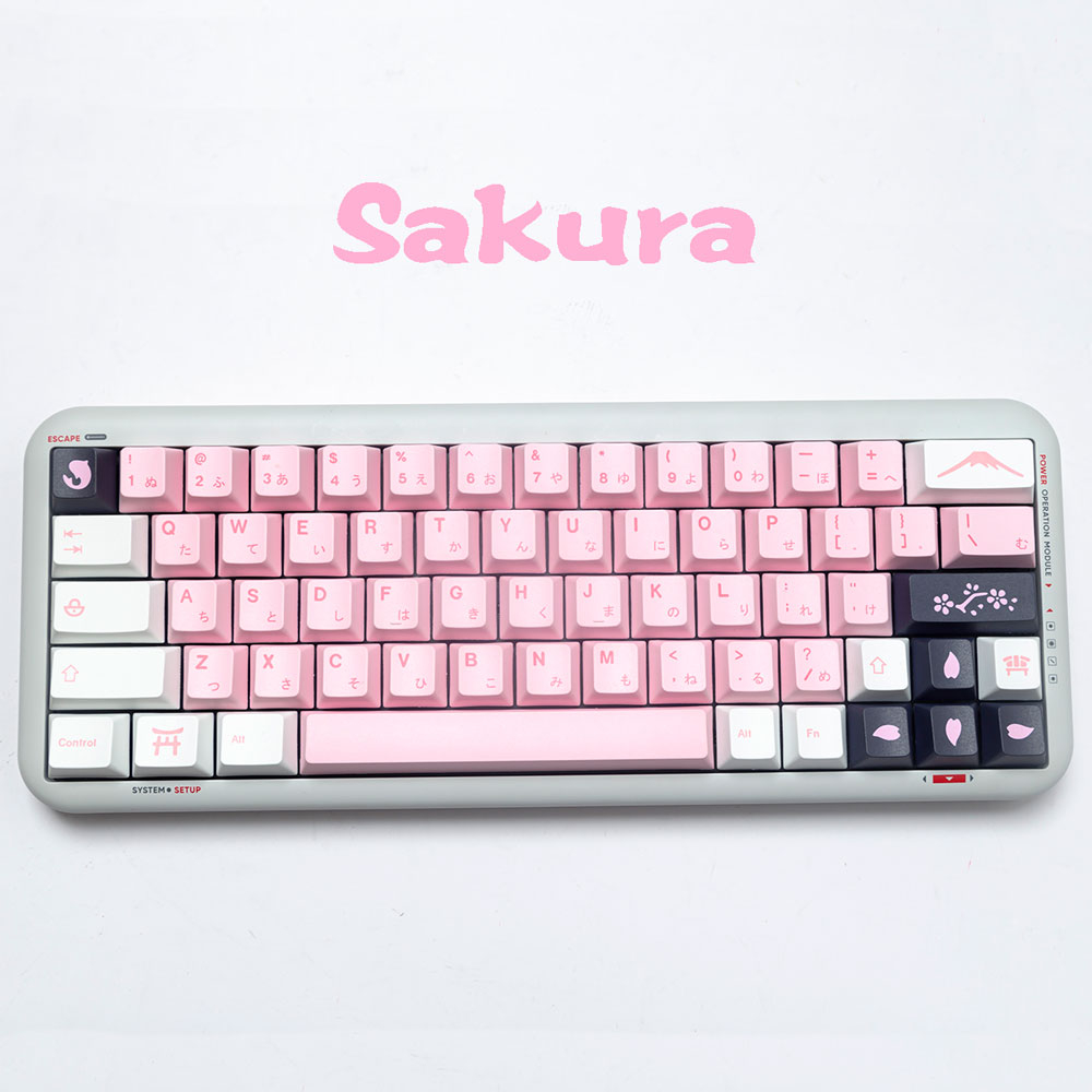 Fast Shipping sakura keycaps cherry profile Dye-Sub PBT keycap 145keys ...