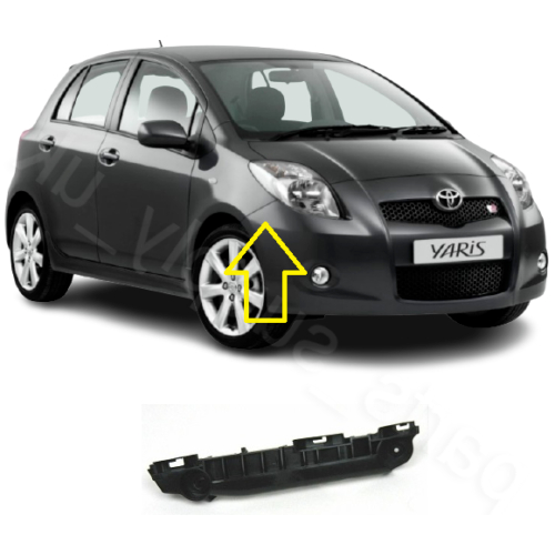 front bumper bracket support for toyota yaris 2006 2007 2008 2009 2010 2011 2012 2013 | Shopee ...