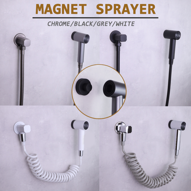 Magnet Bidet Sprayer Set Solid Brass Valve Black White Grey Silver ...