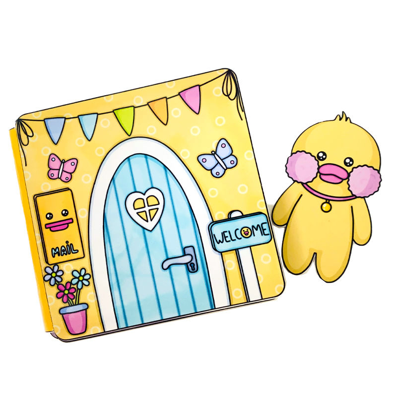 Little Yellow Duck Quiet Book Doudou Children's Educational Early ...