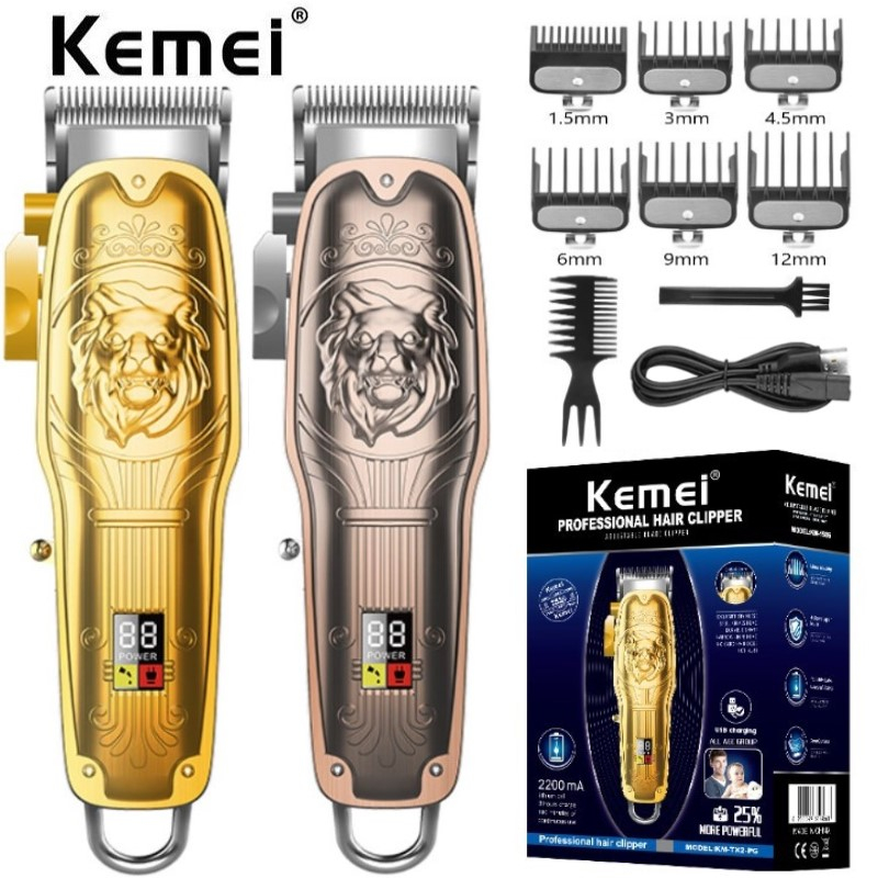 Kemei KM-TX2+Pg Professional Hair Cutting Machine Adjustable Blade Hair ...