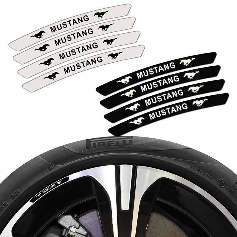 4Pc Car Wheel Rim Stickers Stripe Wheel Hub Decals Car Accessories For ...