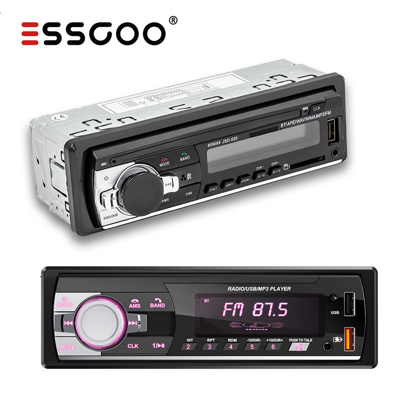 ESSGOO Single 1 Din Bluetooth Car Radio Stereo Head Unit MP3 Player /USB/SD/AUX/FM Radio Kereta ...
