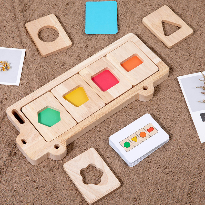 Montessori Geometry Color Separation Puzzle Wooden Toys Sensory ...