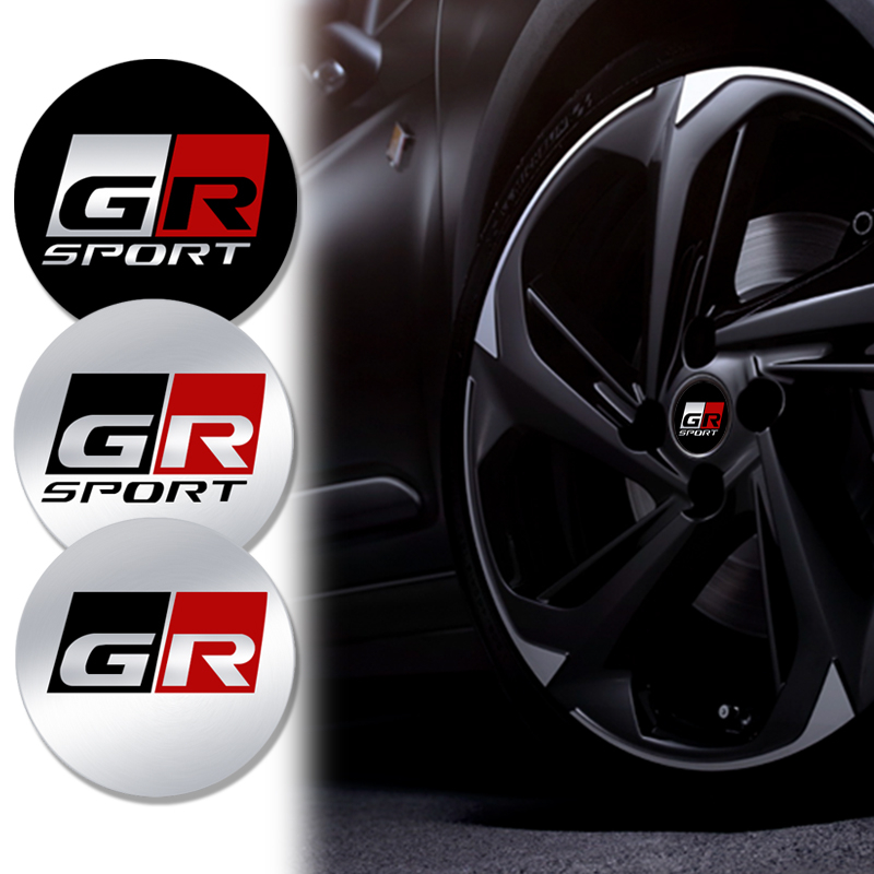 Aluminum 4PC 56mm GR SPORT Logo Badge Car Wheel Center Hub Caps Emblem ...