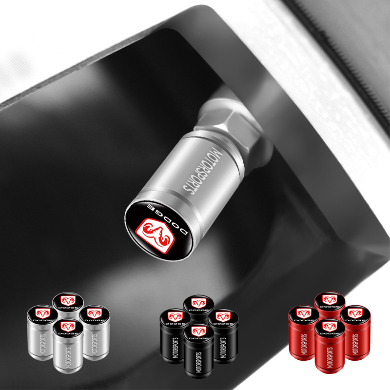 4pcs Aluminum Car Logo Tire Air Cap Cylindrical Sport Styling Car Wheel ...