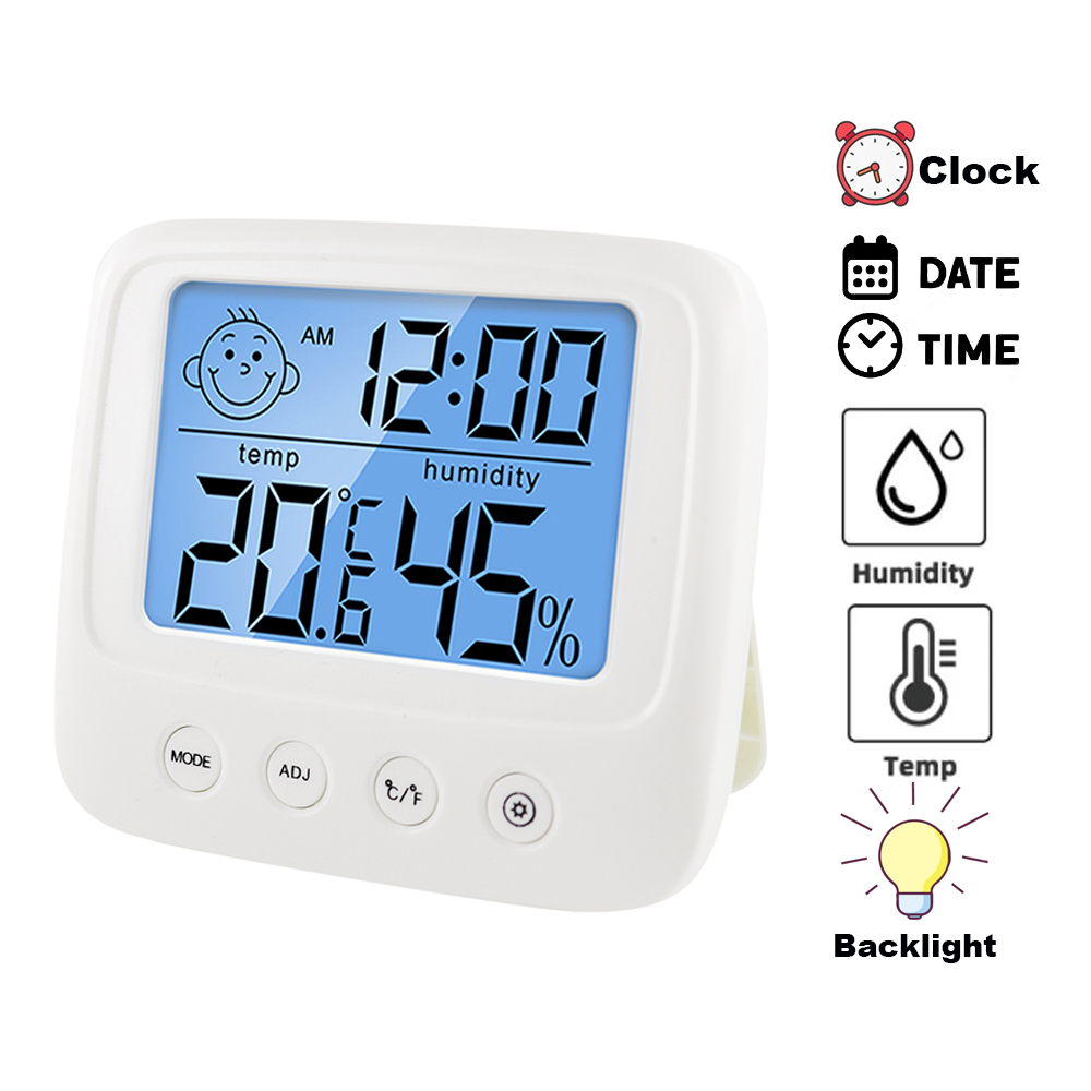 LCD Digital Temperature Humidity Sensor Indoor Thermometer Hygrometer ...